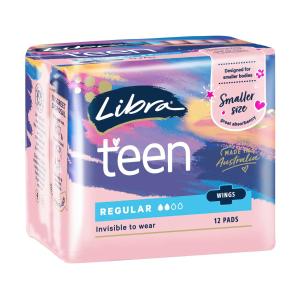 Buy Libra Girl-Teen Regular Pads 12 Pack | Coles