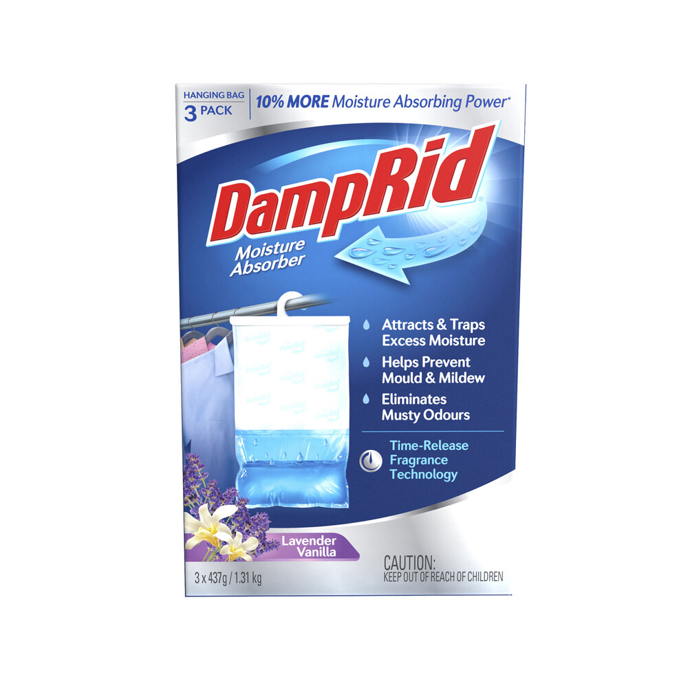 Buy Damprid Hanging Moisture Absorber Lavender & Vanilla 3 pack | Coles