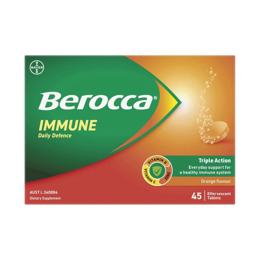 Buy Berocca Immune Effervescent Orange 45 pack | Coles