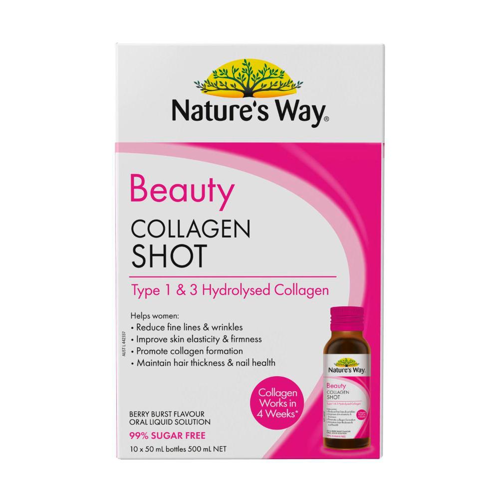 Buy Nature's Way Shot Collagen 50ml x 10 Pack 500mL | Coles