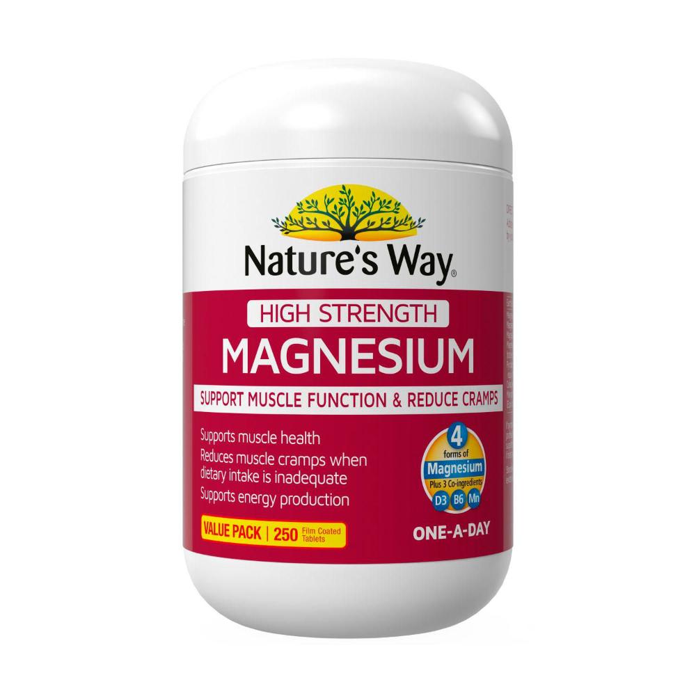 Buy Nature's Way High Strength Magnesium 250 Pack | Coles