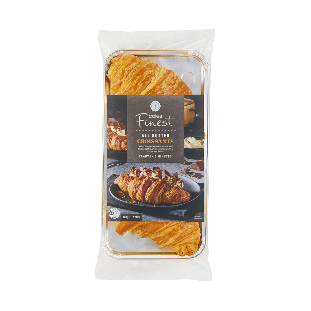 Buy Coles Finest All Butter Croissants 2 Pack 180g | Coles