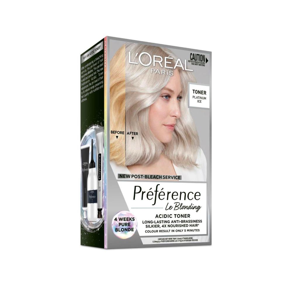 Buy L'Oreal Preference Acidic Toner Platinum Ice 1 pack | Coles