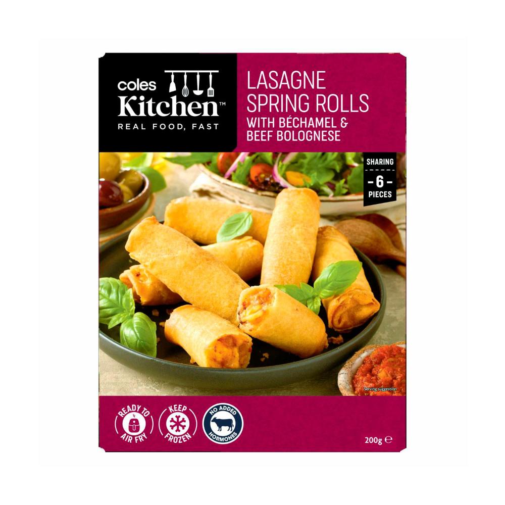 Buy Coles Kitchen Beef Lasagne Spring Rolls 240g | Coles