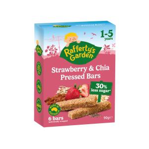 Buy Raffertys Garden Strawberry & Chia Pressed Bars 1-3 Years 90g | Coles