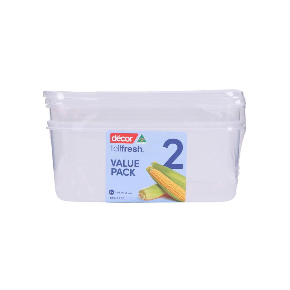 Buy Decor Tellfresh Containers 3litre 2PACK | Coles
