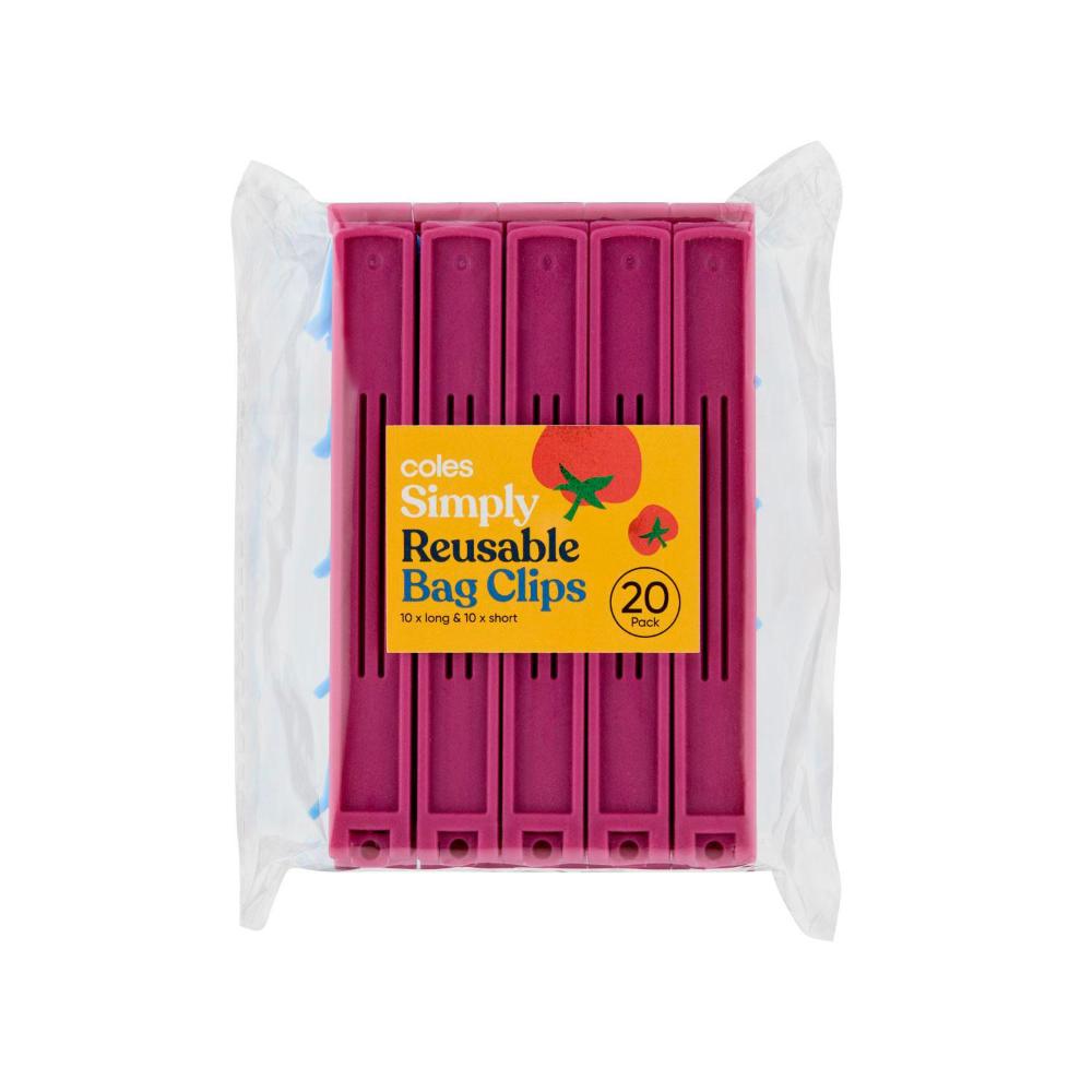 Buy Coles Simply Reuseable Bag Clips 20 Pack | Coles