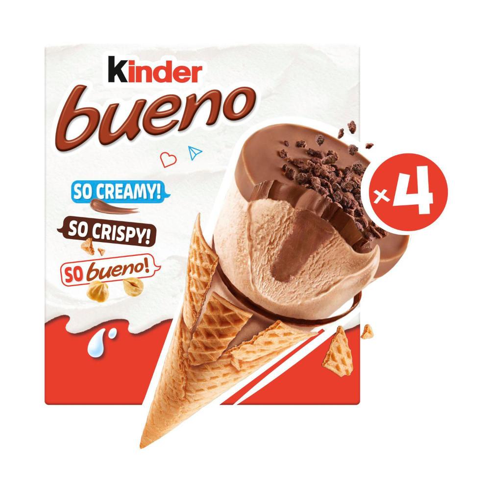 Buy Kinder Bueno Classic Frozen Dessert Cones 4 Pack 248g | Coles
