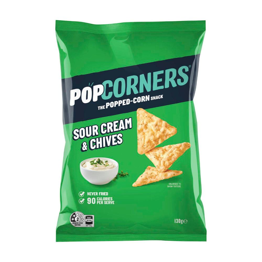 Buy Popcorners Popcorn Chips Share Pack Sour Cream & Chives 130g | Coles