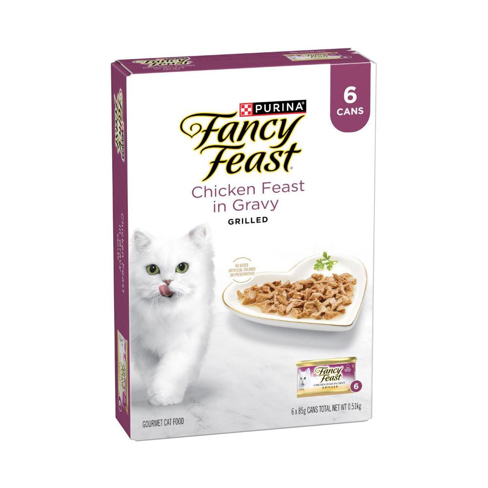 Buy Fancy Feast Grilled Chicken Feast In Gravy Cat Food 6x85g 6 Pack ...