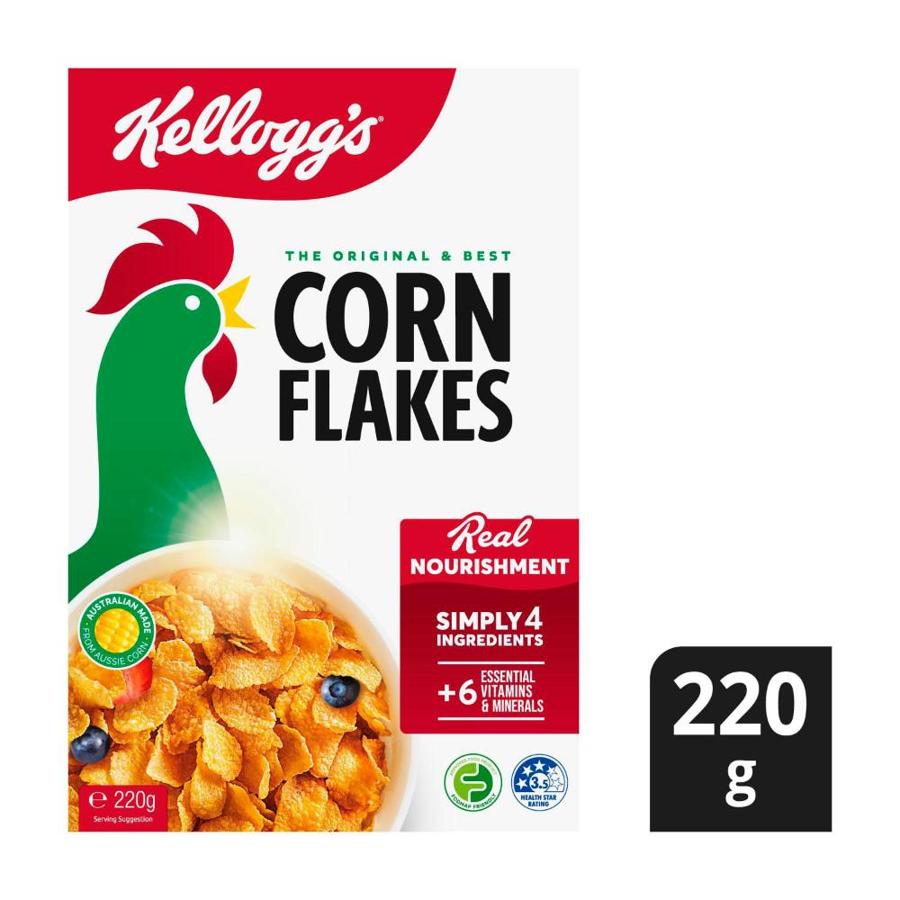 Buy Kellogg's Corn Flakes Breakfast Cereal 220g | Coles