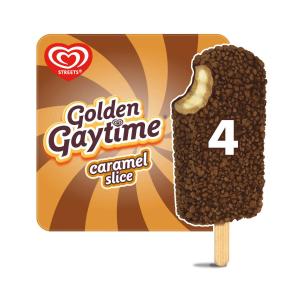 Buy Streets Golden Gaytime Caramel Slice 4 Pack 400mL | Coles