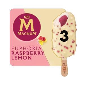 Buy Magnum Frozen Dessert Euphoria Raspberry Lemon 3 Pack 270mL | Coles