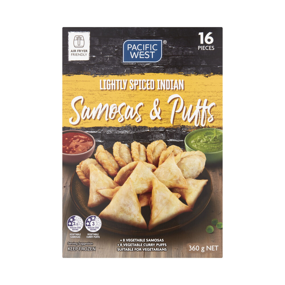 Buy Pacific West Samosas & Puffs 16 Pack 360GRAM | Coles