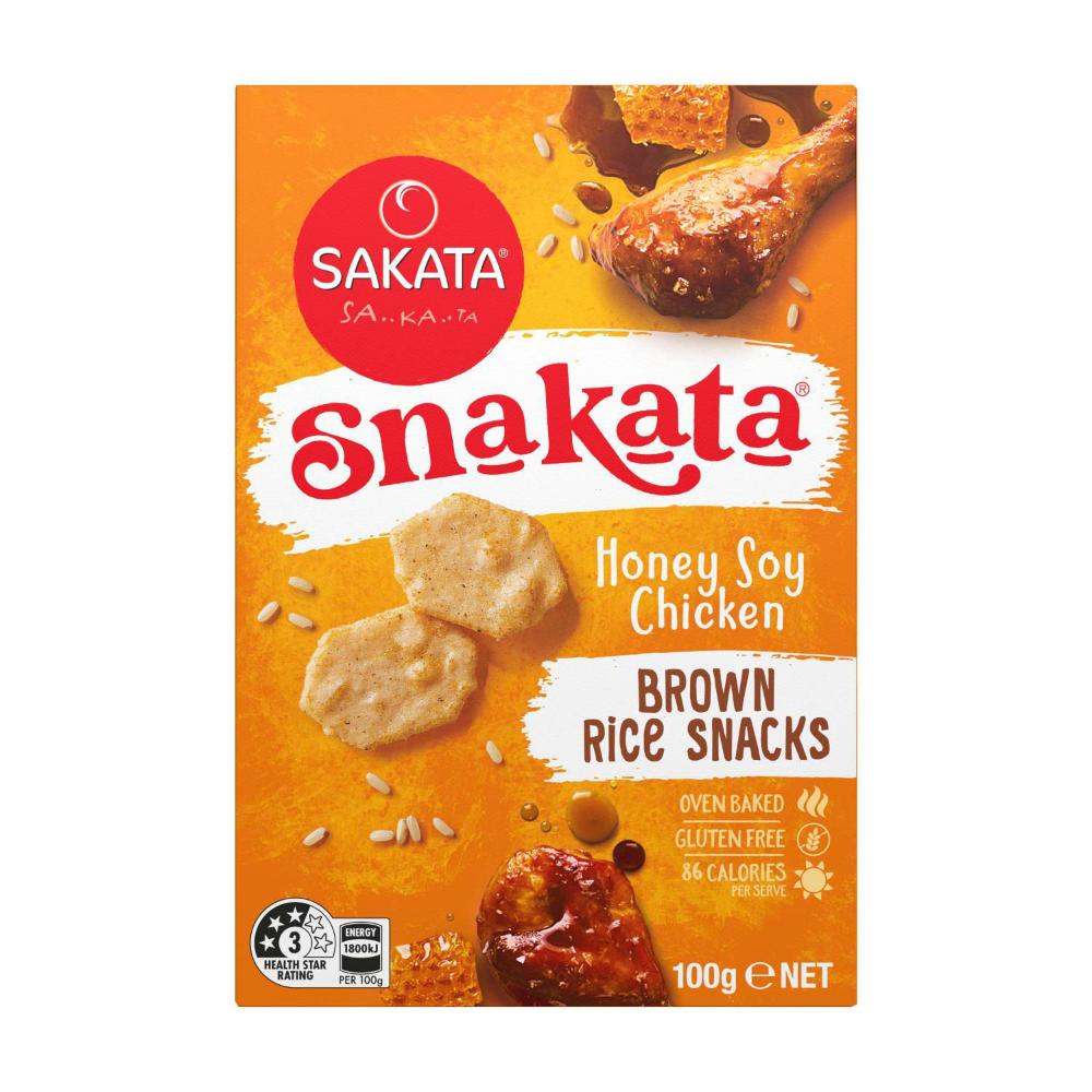 Buy Snakata Rice Snack Crackers Honey Soy Chicken 100g | Coles