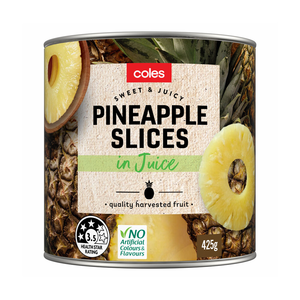 Buy Coles Pineapple Slices IN Juice 425GRAM | Coles