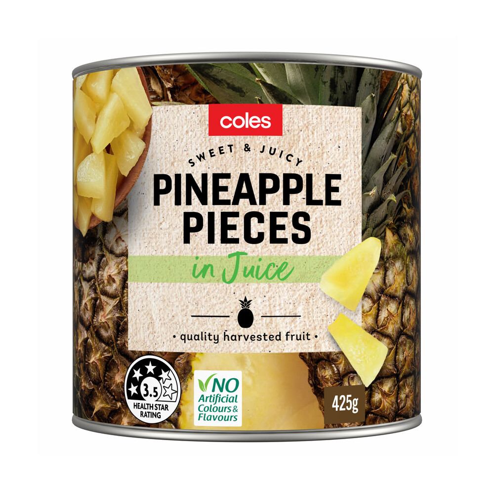Buy Coles Pineapple Pieces IN Juice 425GRAM | Coles