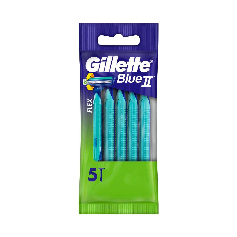 Buy Gillette Blue Ii Ultragrip Pivot Disposable Shaving Razor 5 pack ...