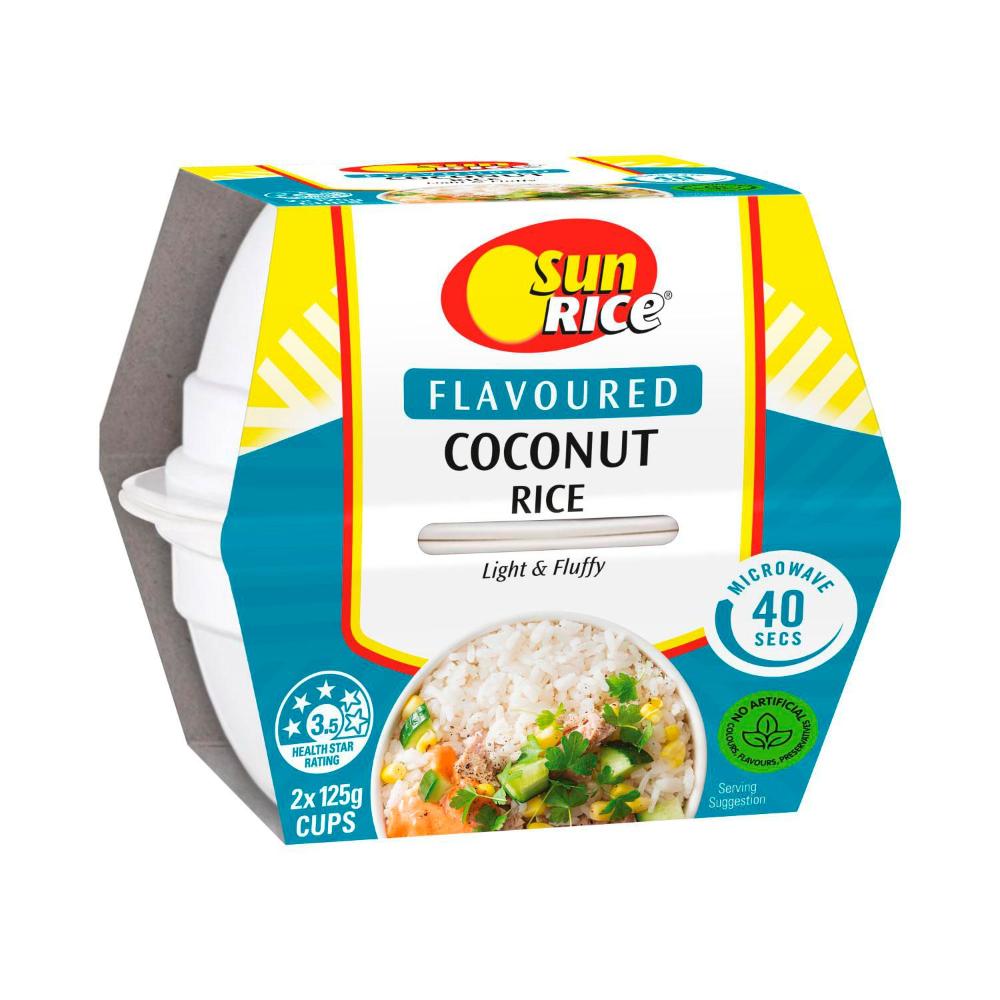 Buy Sunrice Microwave Coconut Flavoured Rice Cup 250g | Coles