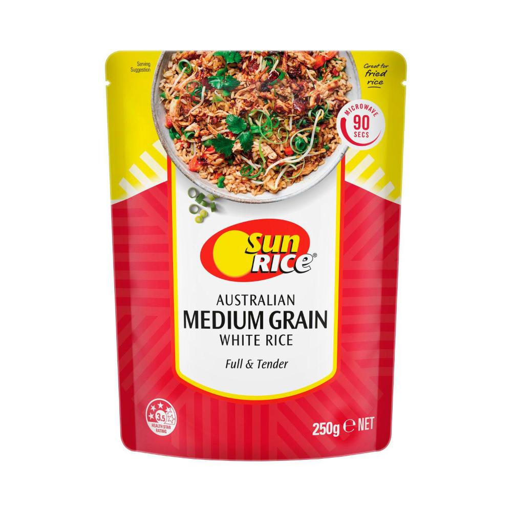 Buy Sunrice Medium Grain Pouch 250g | Coles