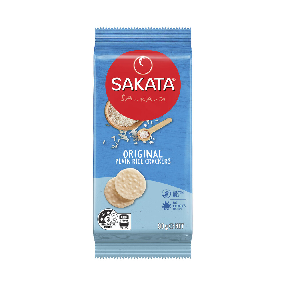 Buy Sakata Rice Crackers Plain 90g | Coles