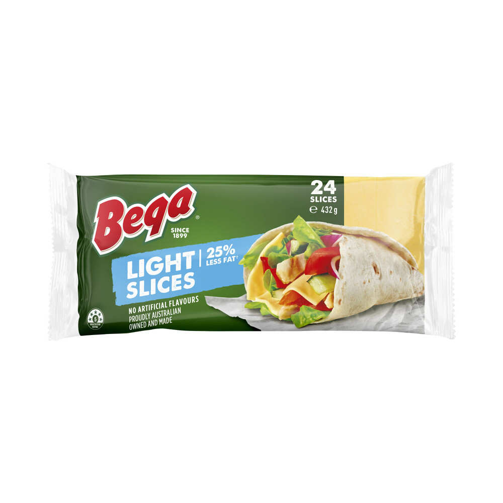 Buy Bega Cheese Slices Light 432g | Coles