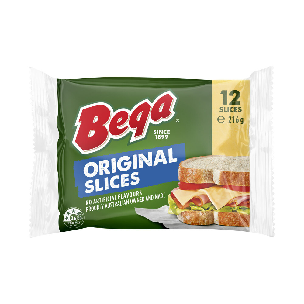Buy Bega Cheese Slices Regular 216g | Coles