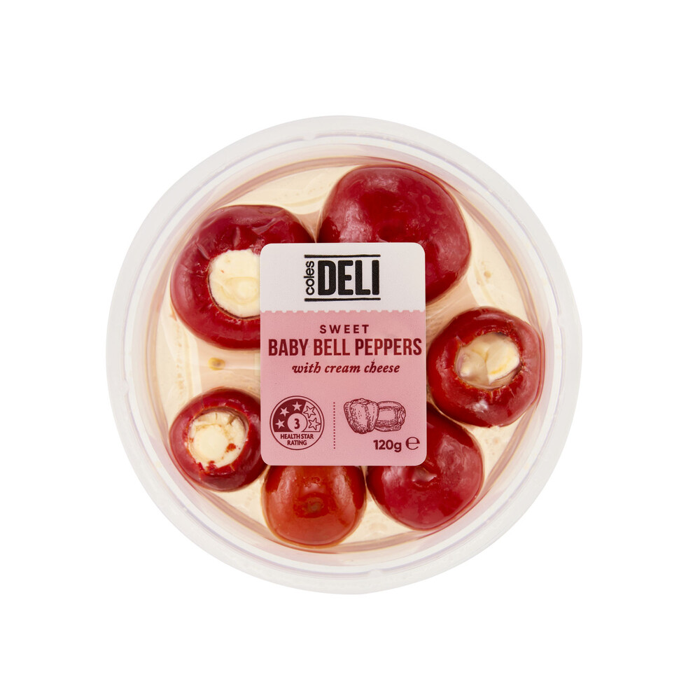 Buy Coles Baby Bell Peppers Cream Cheese 120g | Coles