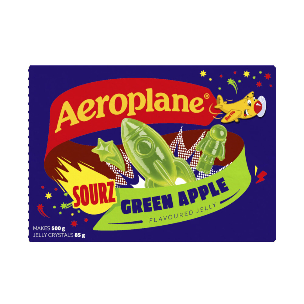 Buy Aeroplane Jelly Sourz Green Apple 85g | Coles