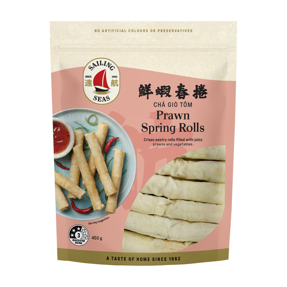 Buy Sailing Seas Prawn Spring Roll 450GRAM | Coles