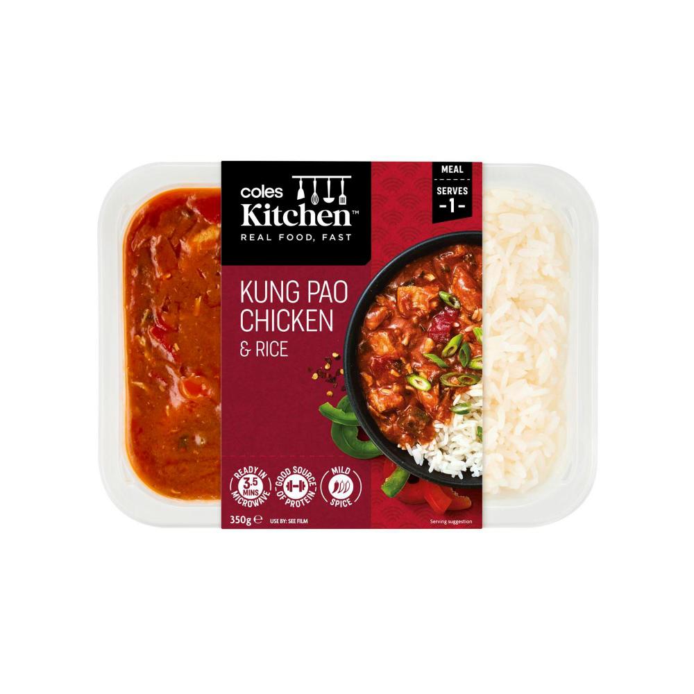 Buy Coles Kitchen Kung Pao Chicken & Rice 350g | Coles