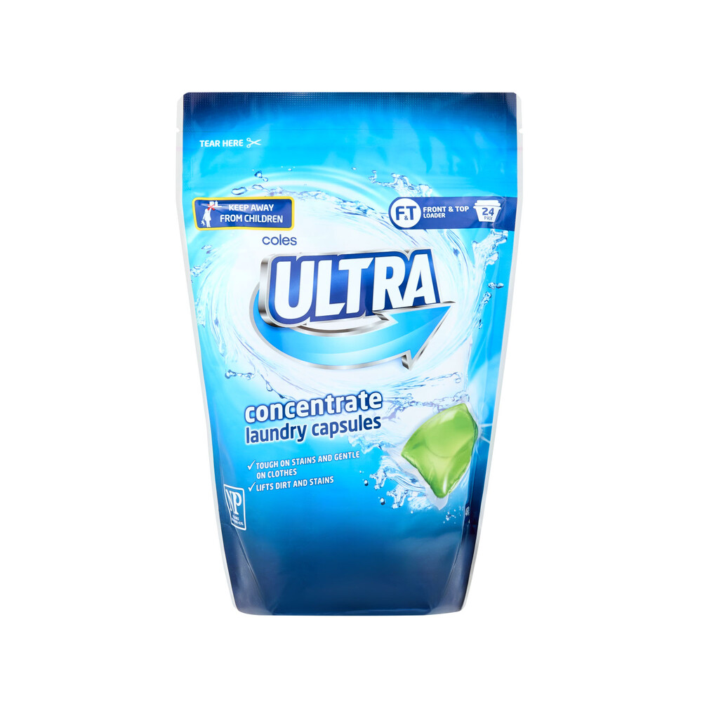 Buy Coles Ultra Concentrate Laundry Liquid Capsules 24 Pack | Coles