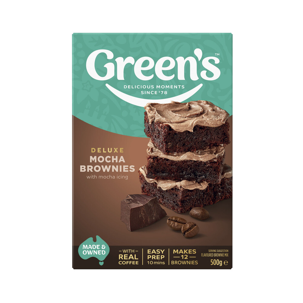 Buy Green's Deluxe Mocha Brownie Mix 500g | Coles