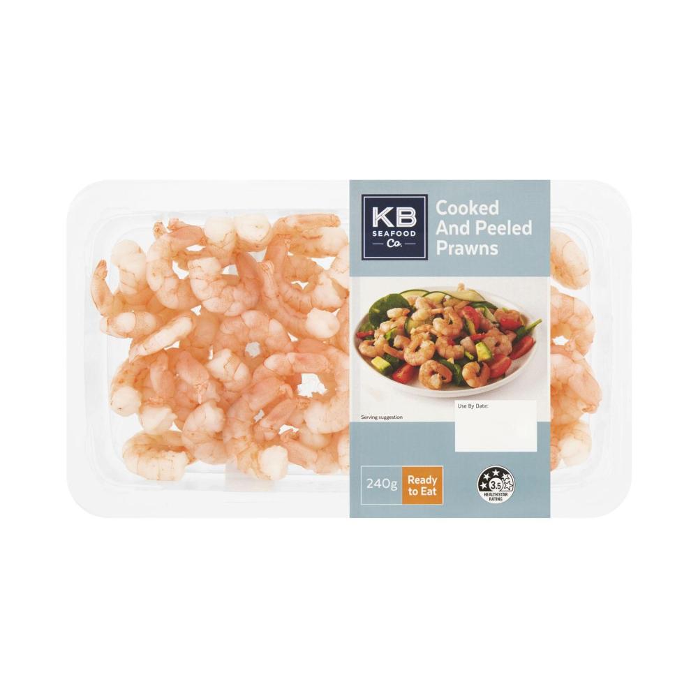 Buy KB's Cooked Prawn Meat 240 GRAM | Coles