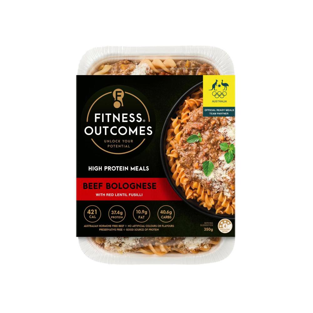 Buy Fitness Outcomes Beef Bolognese & Red Lentil Fusilli 350g | Coles