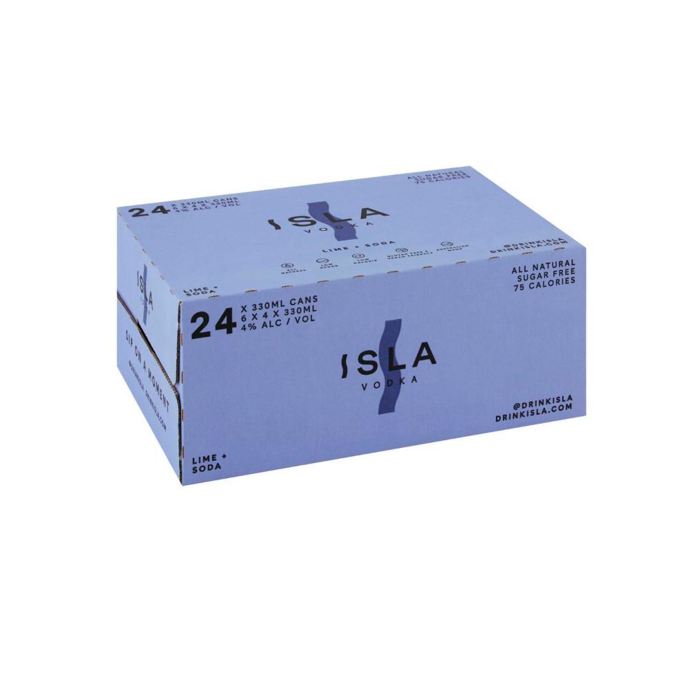 Buy Isla Vodka Lime & Soda Can 330ml 24 Pack | Coles