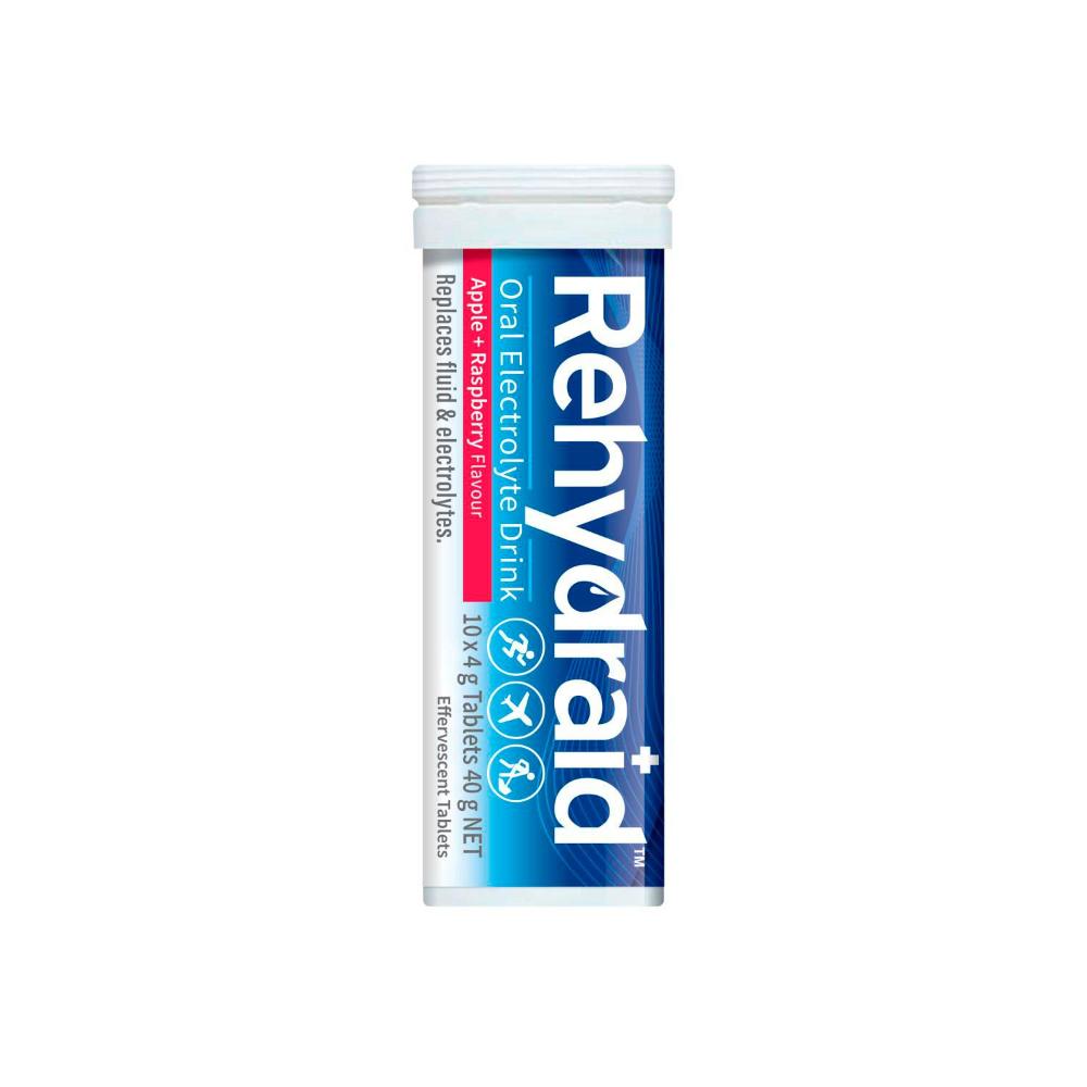 Buy Rehydraid Electrolyte Effervescent Tablets Apple Raspberry 10 Pack ...