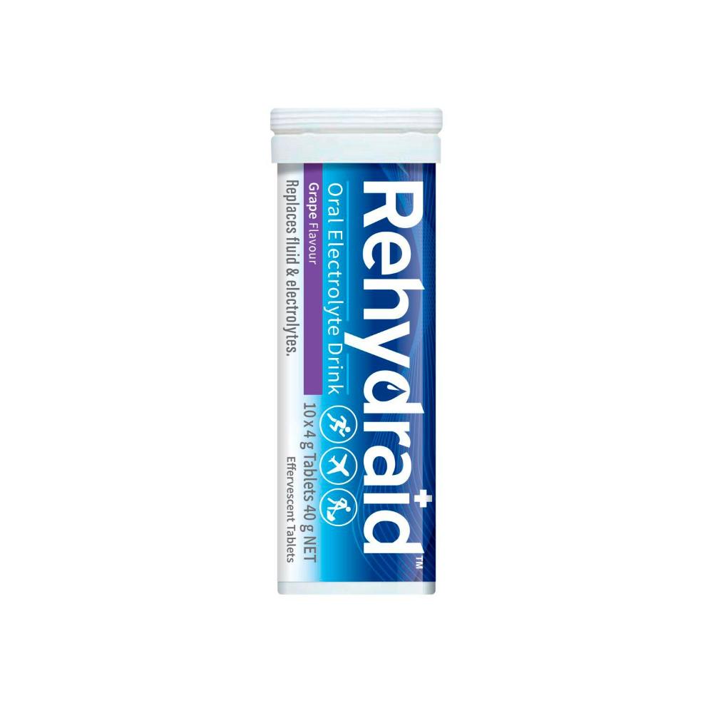 Buy Rehydraid Electrolyte Effervescent Tablets Grape 10 Pack | Coles
