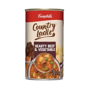 Buy Campbell's Country Ladle Soup Can Hearty Beef & Vegetable 500g | Coles
