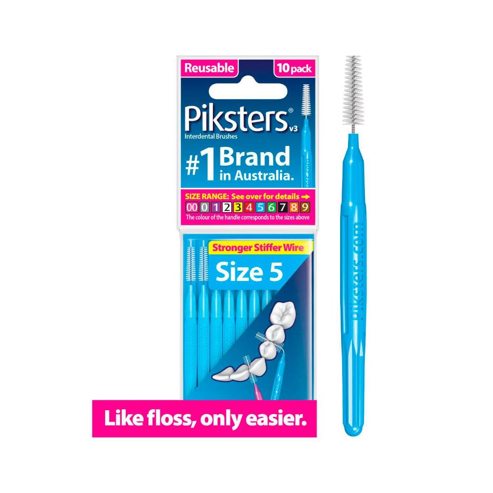 Buy Piksters Interdental Brushes Blue Size 5 10 pack | Coles