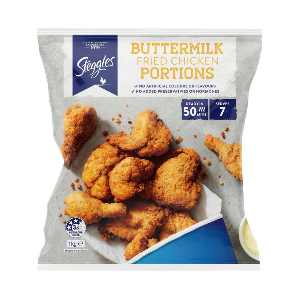 Buy Steggles Buttermilk Chicken Portions 1KG | Coles