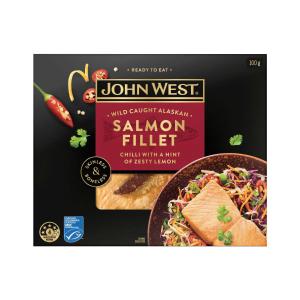 Buy John West Salmon Fillet Chilli & Lemon 100g | Coles