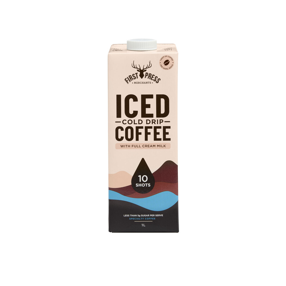 Buy First Press Iced Cold Drip Coffee With Milk 1L | Coles