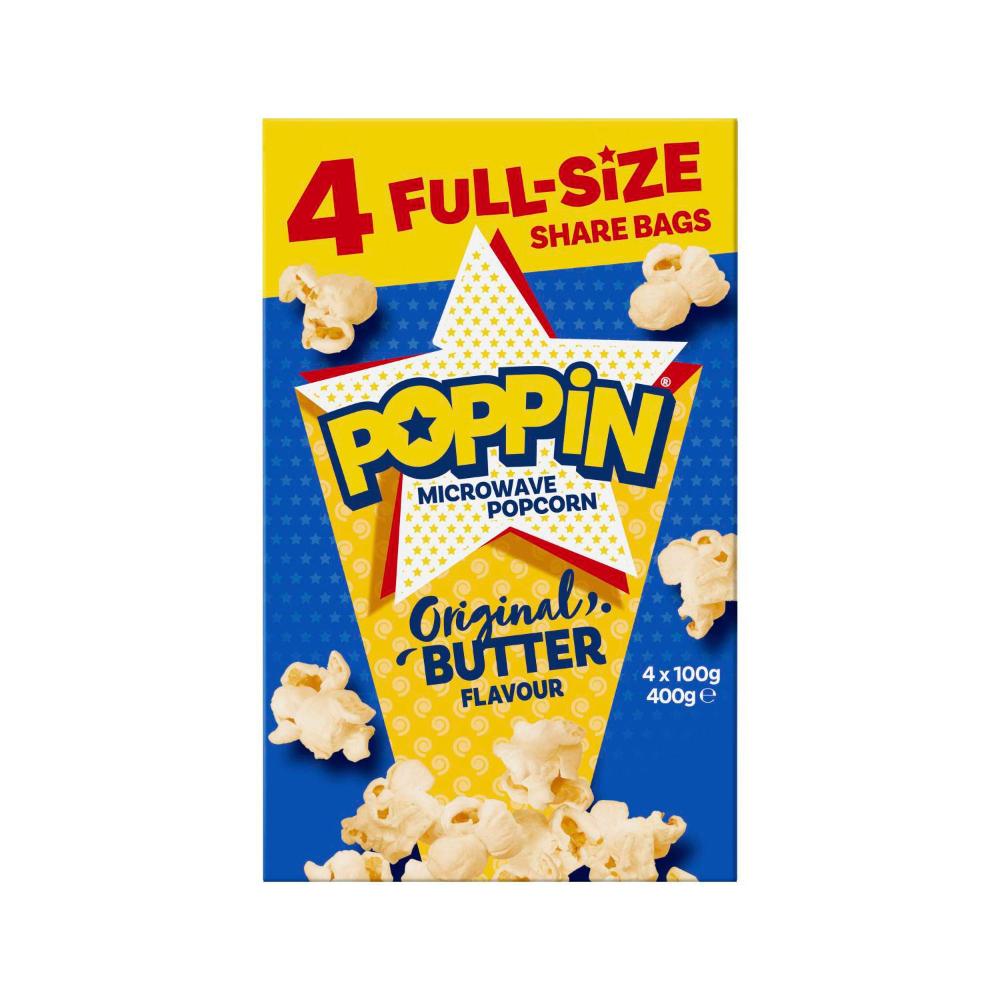 Buy Poppin Butter Microwave Popcorn 400g | Coles