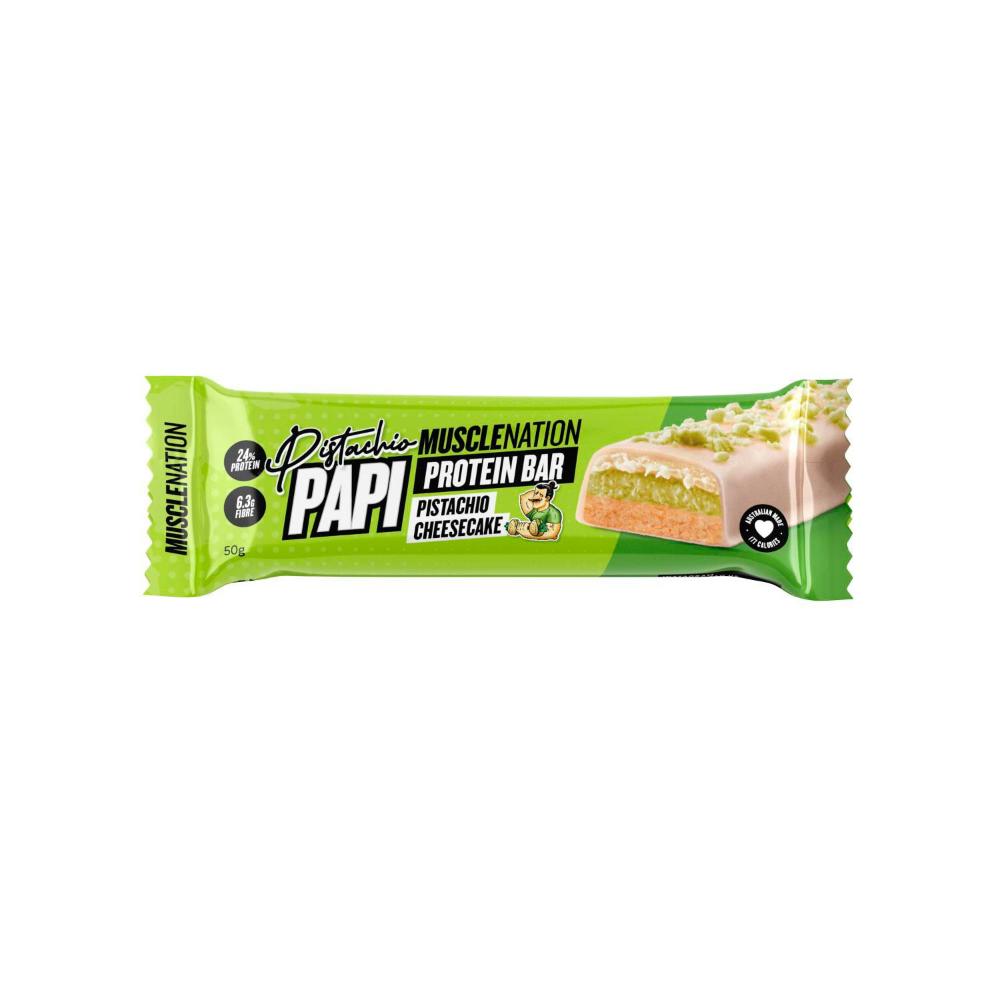 Buy Muscle Nation Papi Pro Bar Pistachio Papi 50GRAM | Coles