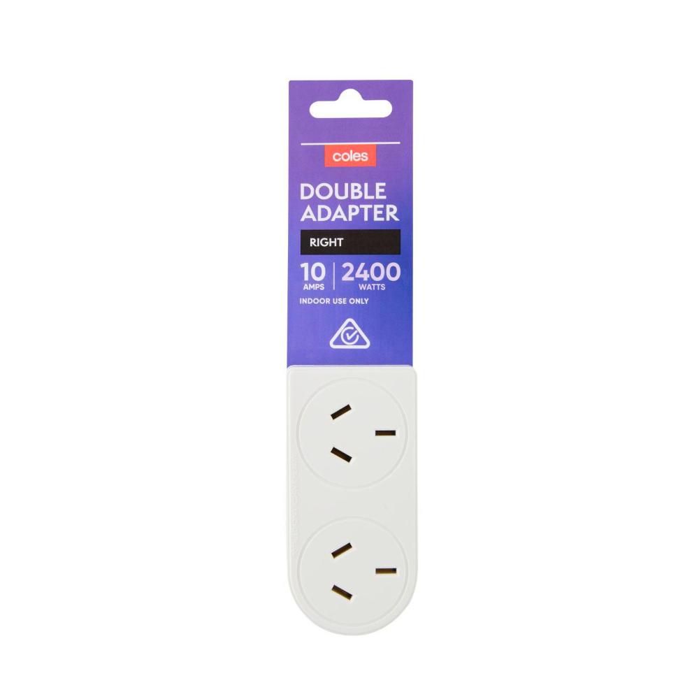 Buy Coles Double Adaptor Flat Right Hand 1 Each | Coles
