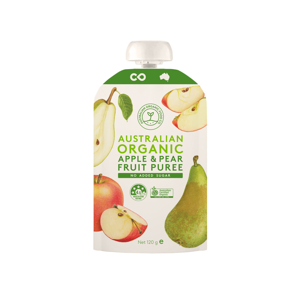 Buy Australian Organic Fruit Puree Apple & Pear 120g | Coles