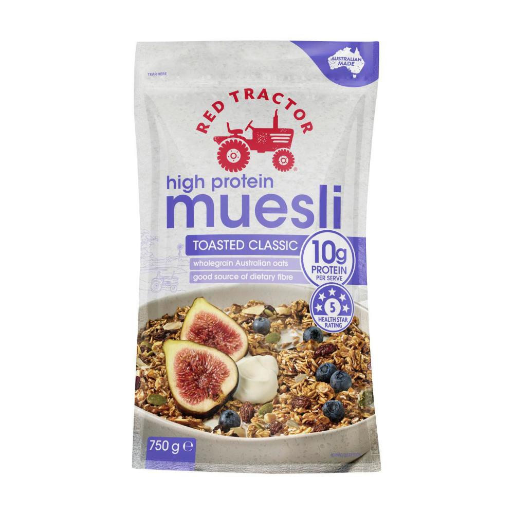 Buy Red Tractor High Protein Muesli Toasted Classic 750g | Coles