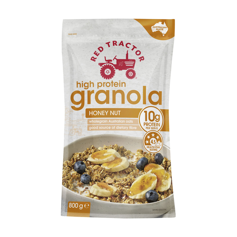 Buy Red Tractor High Protein Honey Nut Granola 800g | Coles