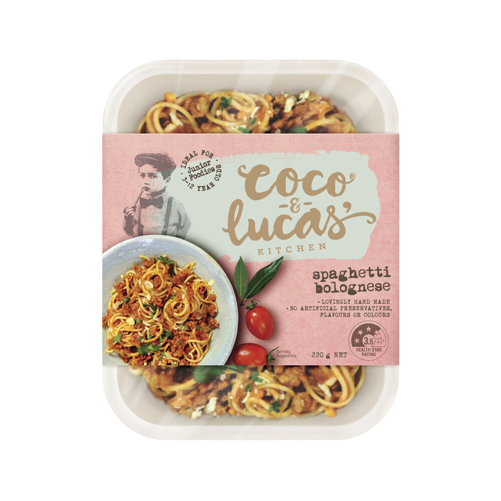 Buy Coco & Lucas Spaghetti Bolognese 220GRAM | Coles